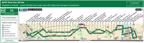Ratp Route Maps For Paris Bus Lines 50 Through To 59