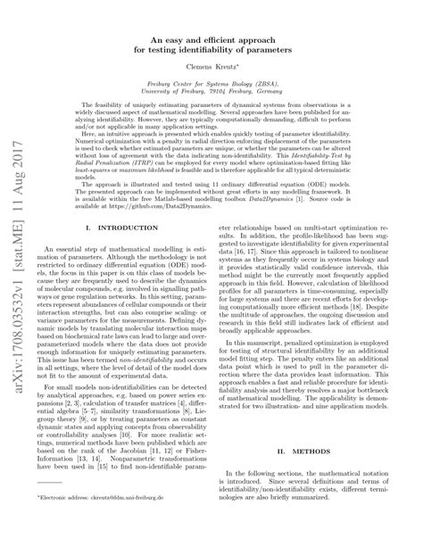 pdf an easy and efficient approach for testing identifiability of