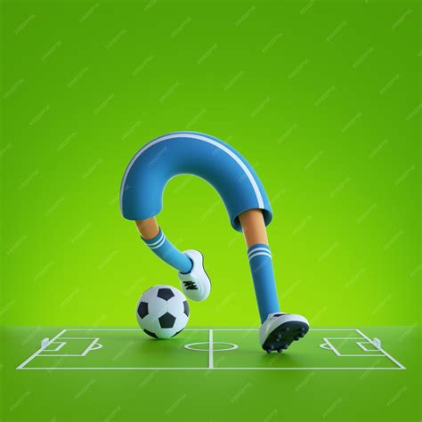 Premium Photo 3d Render Funny Sportsman Cartoon Character Legs With Ball