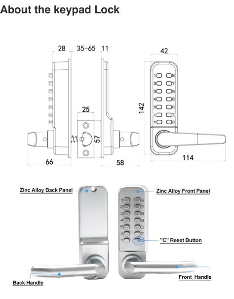 Keypad Lock Double Side Digital Keypad Black Cypress Railings And Gates Shop