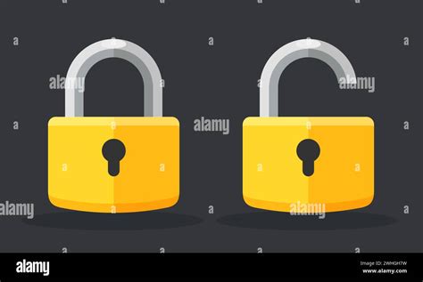 Illustration Of Lock And Unlock Padlocks Icons Stock Vector Image And Art Alamy