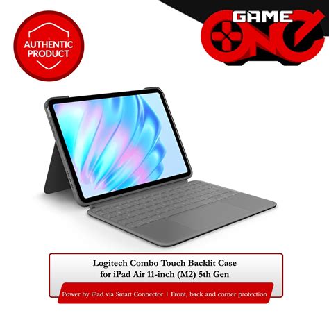 Logitech Combo Touch Backlit Detachable Keyboard Case With Trackpad For IPad Air 11 Inch M2 5th