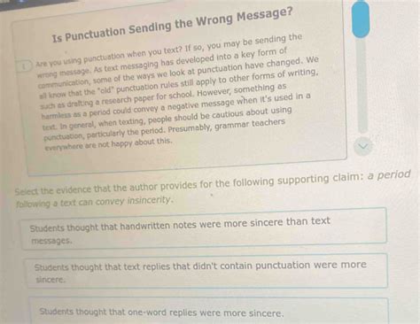 Solved Is Punctuation Sending The Wrong Message Are You Using