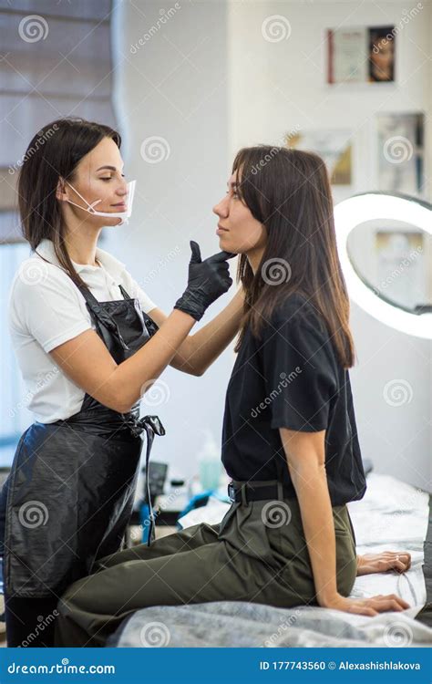 Master of Beauty Make Permanent Make Up for Eyebrows Stock Photo ...
