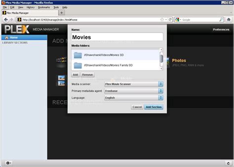 guide setting up plex media server —