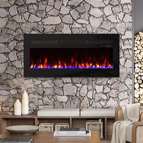 Panana Electric Fireplace Heater Wall Mounted Or Recessed