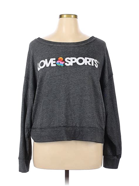 Love And Sports Gray Sweatshirt Size Xl 76 Off Thredup