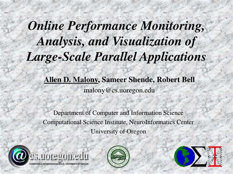 Ppt Online Performance Monitoring Analysis And Visualization Of Large Scale Parallel