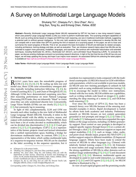 A Survey On Multimodal Large Language Models Alphaxiv