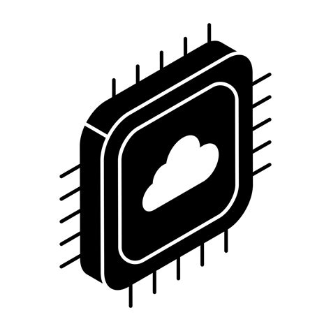 Conceptual Solid Design Icon Of Cloud Chip 20081289 Vector Art At Vecteezy
