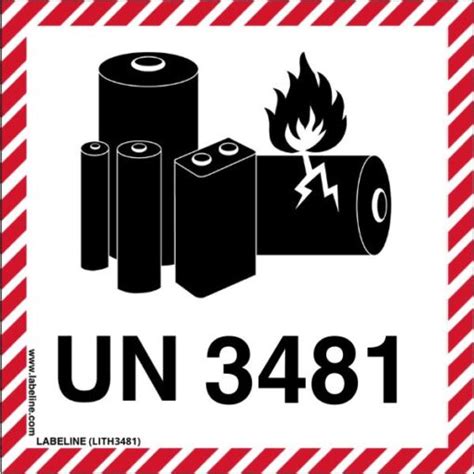 Un3481 Lithium Battery Handling Label Standard Size