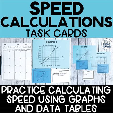 Speed Calculations Task Cards By The Crafty Science Teacher TPT
