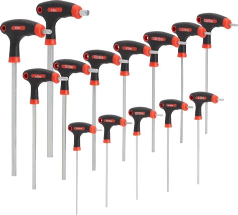 Buy 14 Piece T Handle Allen Wrench Set 7 Imperial And 7 Metric Hex Key Set Red And Black