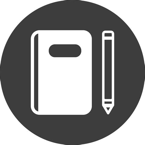 Notebook Icon In Black Circle 34373593 Png