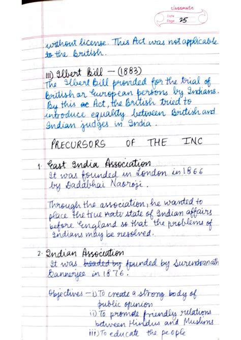 ICSE History And Civics Class X Handwritten Notes Pdf Education