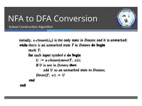 Nfa To Dfa Conversion Using Subset Construction Method Pptx