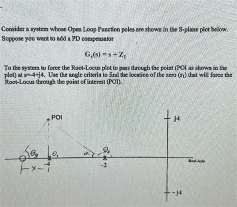 Solved Consider A System Whose Open Loop Function Poles Are Chegg