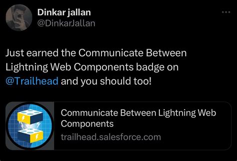 Salesforce Trailhead Lightningwebcomponents Salesforcecertification Javascriptdeveloper
