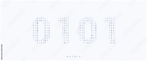 Random Colorized Binary Number Shaped In 0101 Binary Number Conceptual Computer Science Vector