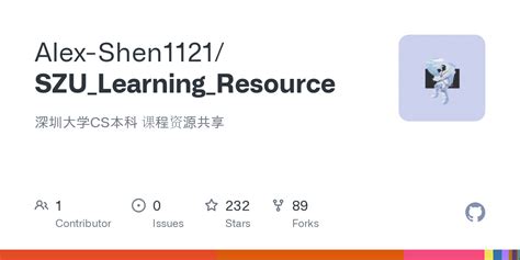 SZU Learning Resource README Md At Main Alex Shen SZU Learning Resource GitHub