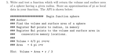 Solved 5 Write And Test A Function Which Will Return The