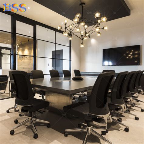 Office Meeting Table And Chair Set Grey Corian Top Small Executive