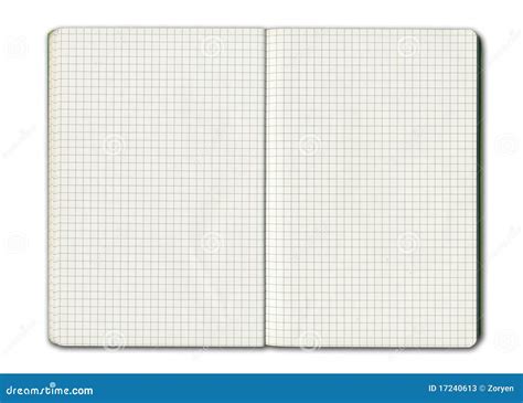 Blank Grid Notebook Stock Image Image Of Blue Isolated 17240613