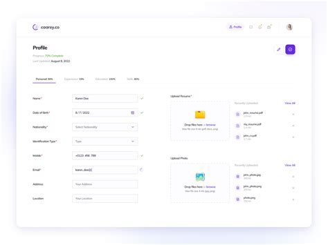 Job Application Form Ui By Sakib N On Dribbble