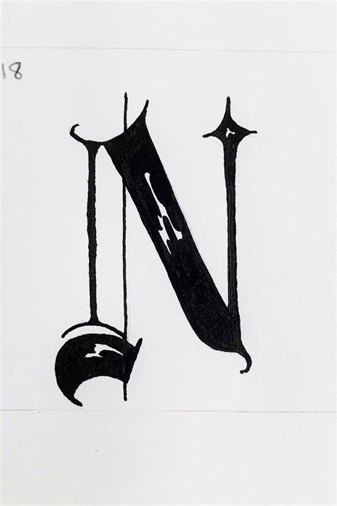 N Letter In Different Style