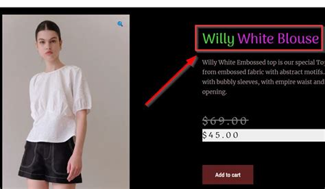 How To Create Two Different Colors For Woocommerce Product Title With