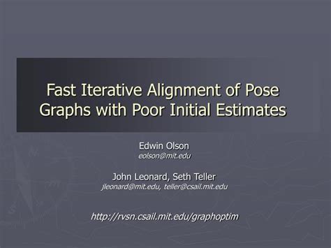 ppt fast iterative alignment of pose graphs with poor initial