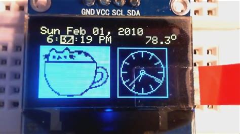 DS3231 OLED Clock With 2 Button Menu Setting And Temperature Display YouTube