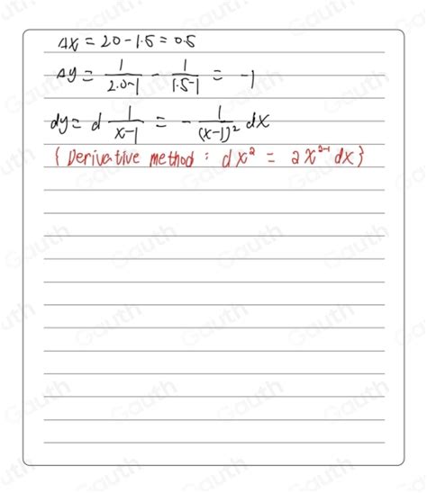 Solved Use The Given Information To Find Delta X Delta Y Anddy Y