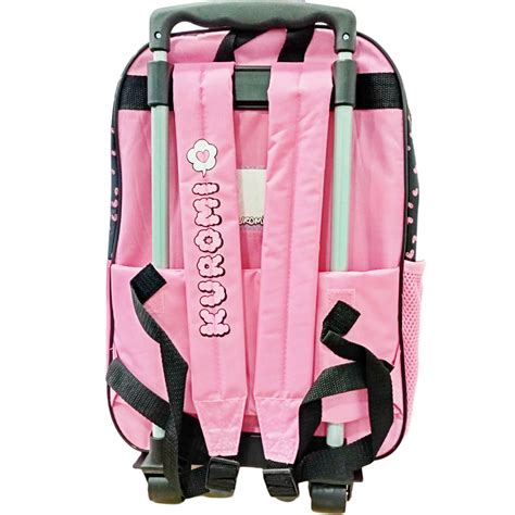 Mochila Infantil Kuromi C Carro 40cm Rueditas Escolar Rosa — El Rey Del Entretenimiento