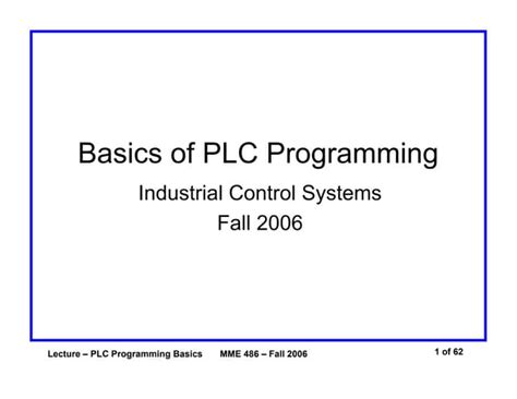 Plc Programming Introduction Pptx