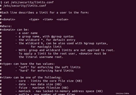 cómo usar el comando ulimit en linux