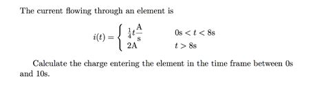 solved the current flowing through an element is i t