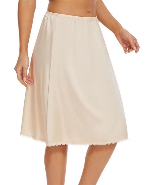 Mancyfit Womens Half Slips For Under Dresses Slip Skirt Extender Satin