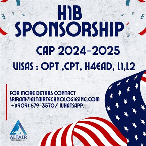 Opt Cpt H4ead L2ead H1b Sponsorshipopportunity H1bvisa