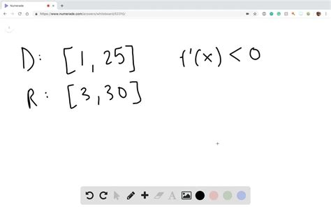 solved multiple choice a continuous function f has domain [1 25] and