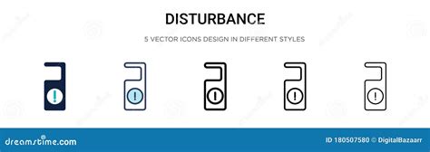 Disturbance Icon In Filled Thin Line Outline And Stroke Style Vector Illustration Of Two