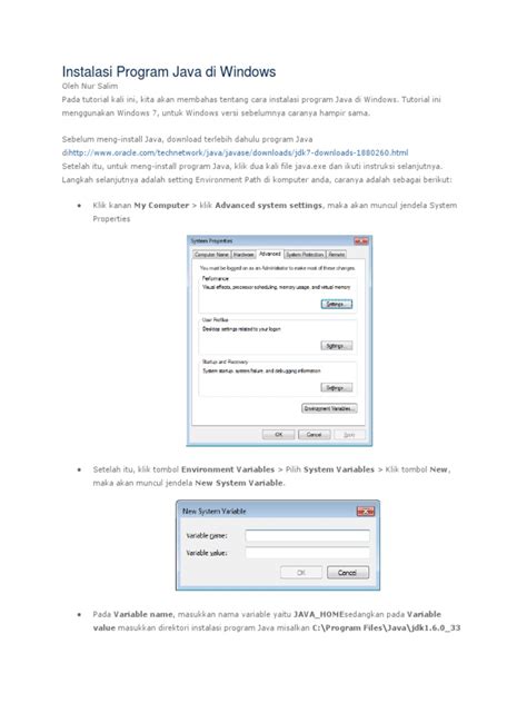 pdf instalasi program java di windows dokumen tips