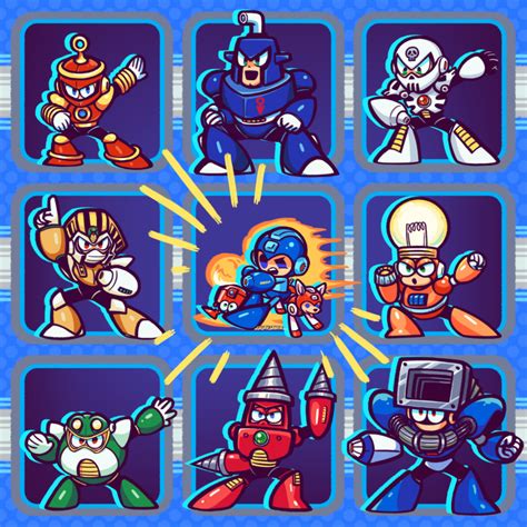Laser Lance Bright Man Dive Man Drill Man Dust Man Mega Man
