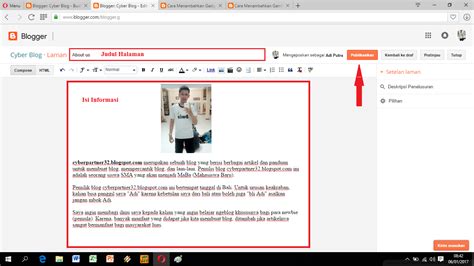 Cara Mudah Membuat Halaman Profil Di Blog Aturan Blog