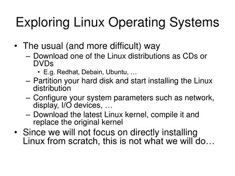 Ppt Exercise 1 Exploring Open Source Operating Systems With Virtual