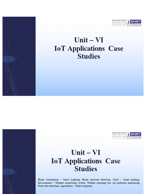 Iot Unit 6 Pdf Internet Of Things Lighting