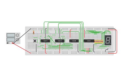 circuit design contator de 0 a 9 usando flip flop 7473 tinkercad