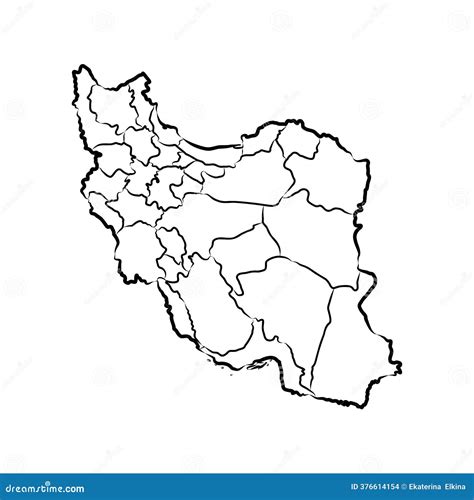 Map Of Iran Outline Map Iran Vector Illustration Map Of Iran With An