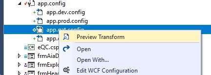 Configuration Transformation App Config SlowCheetah