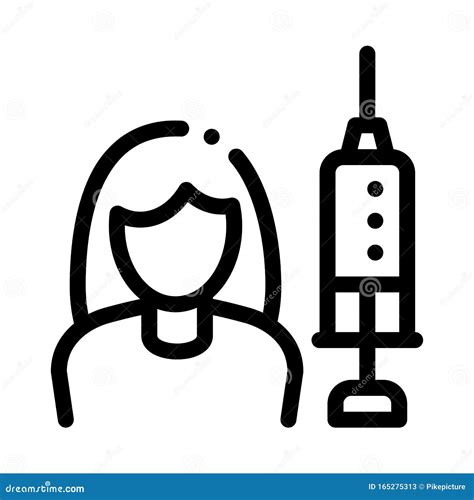 Injections For Women Rejuvenation Icon Vector Outline Illustration Stock Vector Illustration